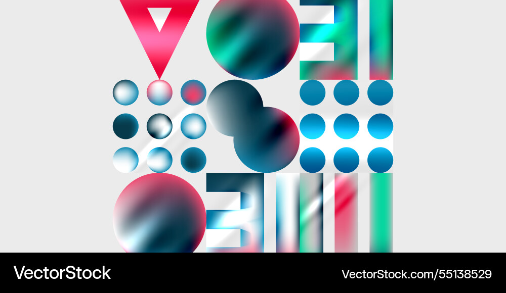 Simple shapes - circles triangles rectangles Vector Image