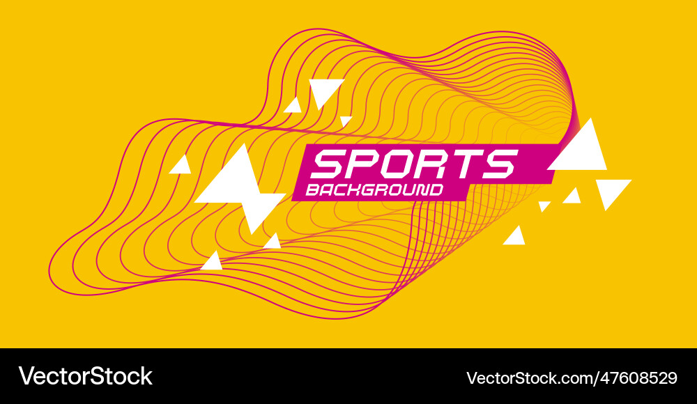 Sports poster abstract background with dynamic Vector Image