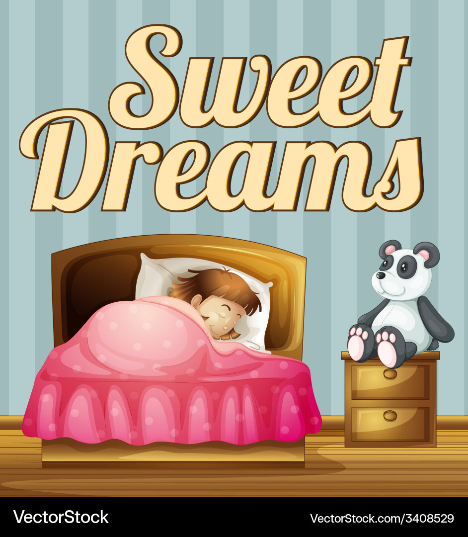 Sweet dream Royalty Free Vector Image - VectorStock