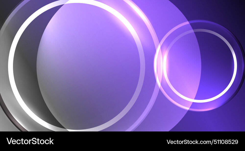 Three circles in violet hues on a purple Vector Image