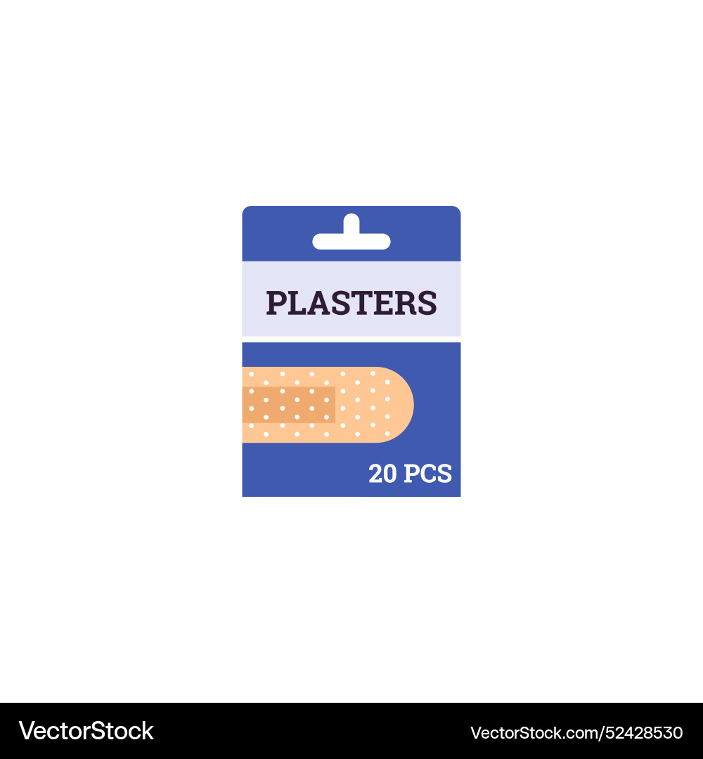 Adhesive plaster packaging Royalty Free Vector Image