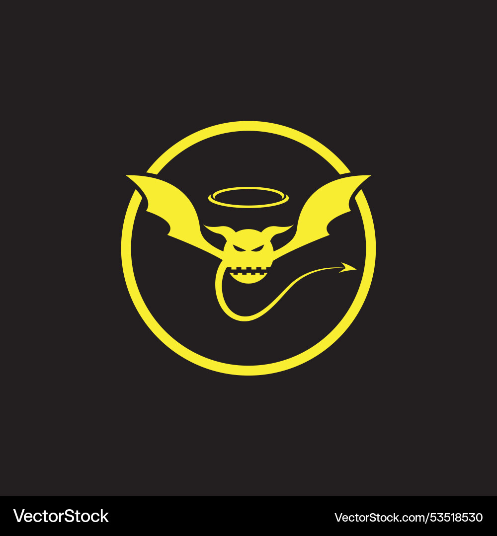 Devil angel logo Royalty Free Vector Image - VectorStock