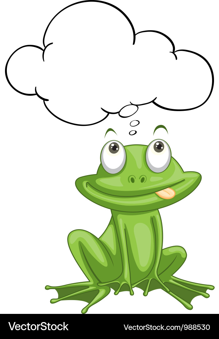 Frog thinking Royalty Free Vector Image - VectorStock
