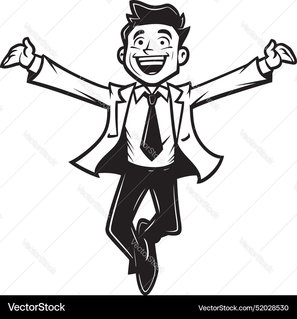 Joyous corporate executive insignia happy Vector Image