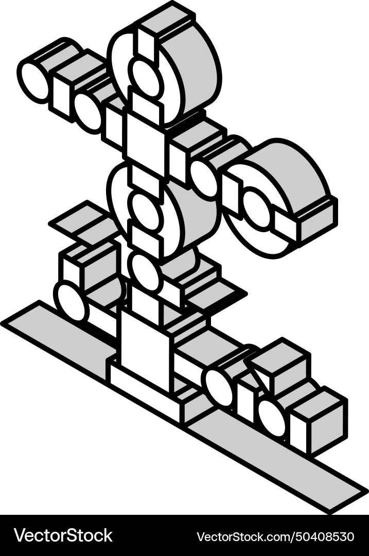 Oil wellhead petroleum engineer isometric icon Vector Image