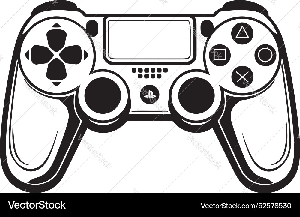 Playtech emblem black logo controller gamemaster Vector Image