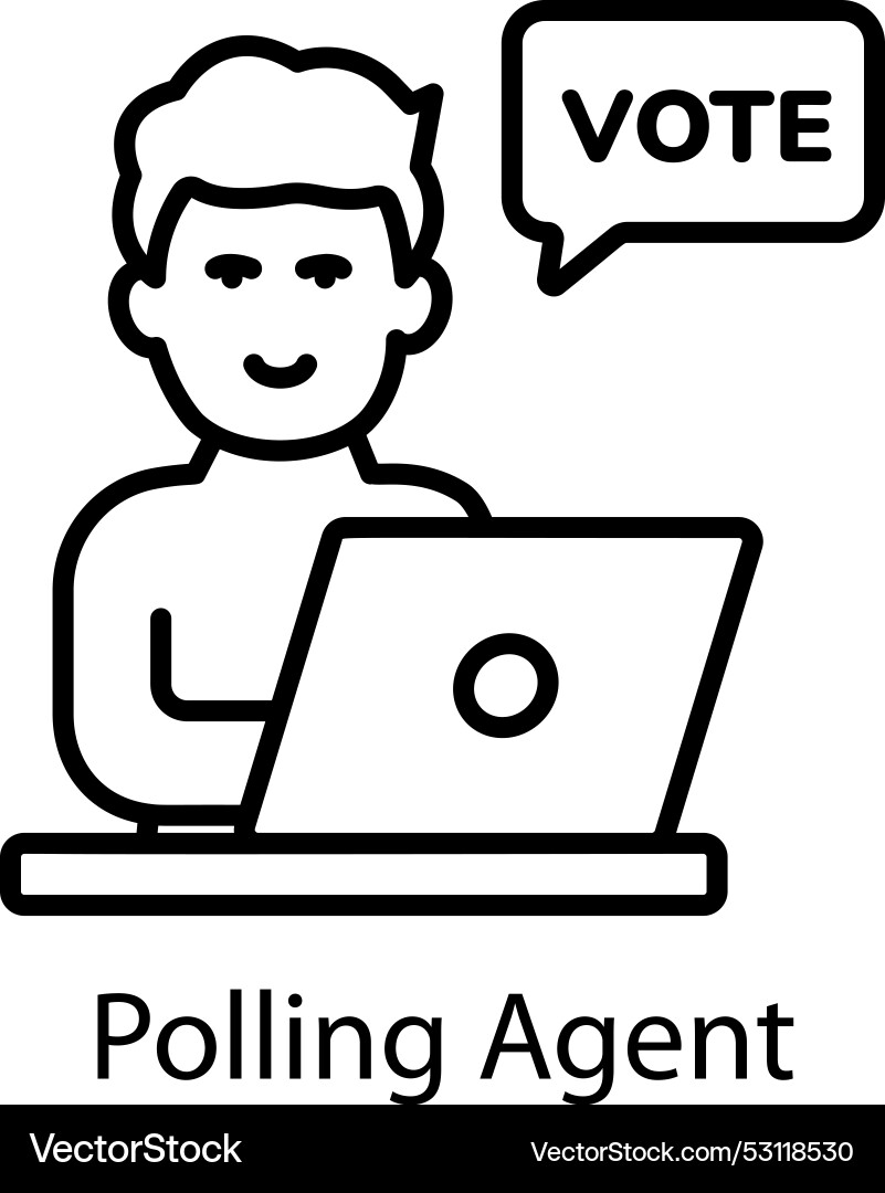 Polling agent Royalty Free Vector Image - VectorStock