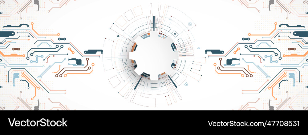 Abstract technology circuit board communication Vector Image