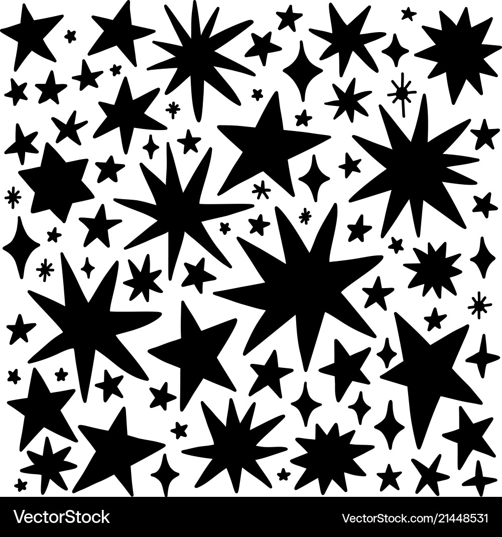 Black stars Royalty Free Vector Image - VectorStock