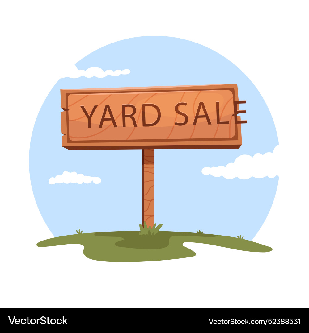 Cartoon yard sign Royalty Free Vector Image - VectorStock