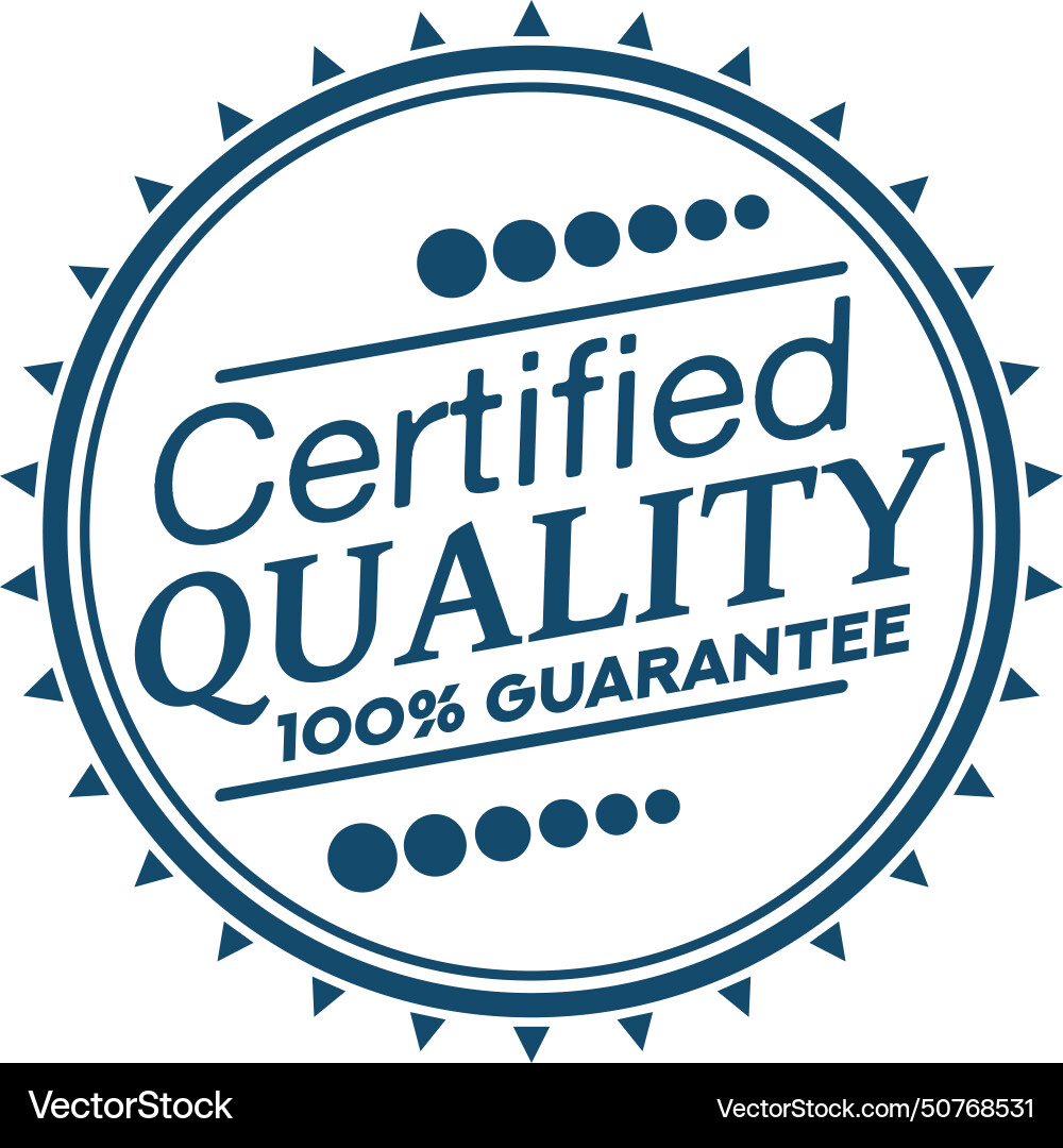 Certified quality label Royalty Free Vector Image
