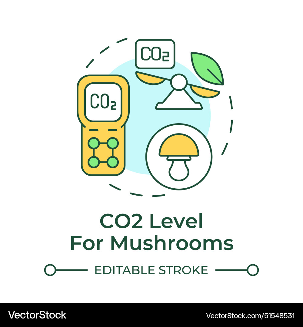 Co2 level multi color concept icon Royalty Free Vector Image