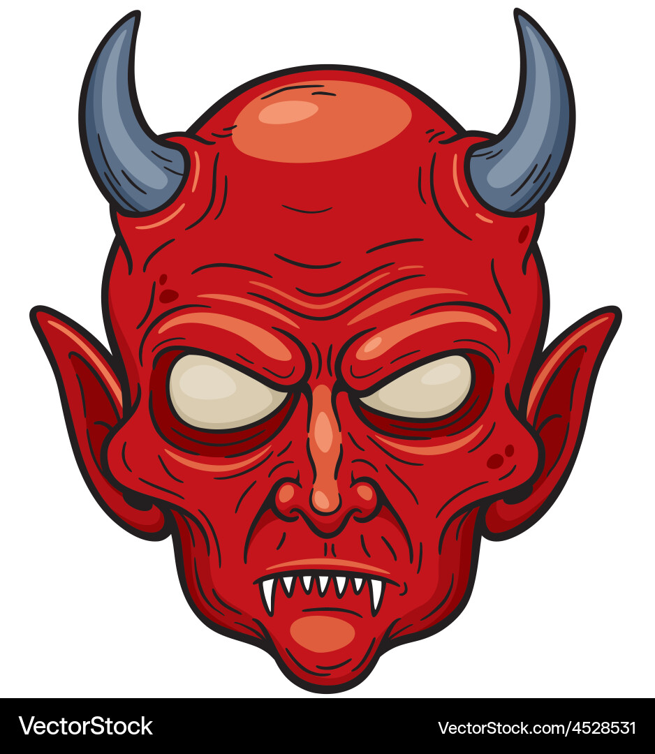 Devil face Royalty Free Vector Image - VectorStock
