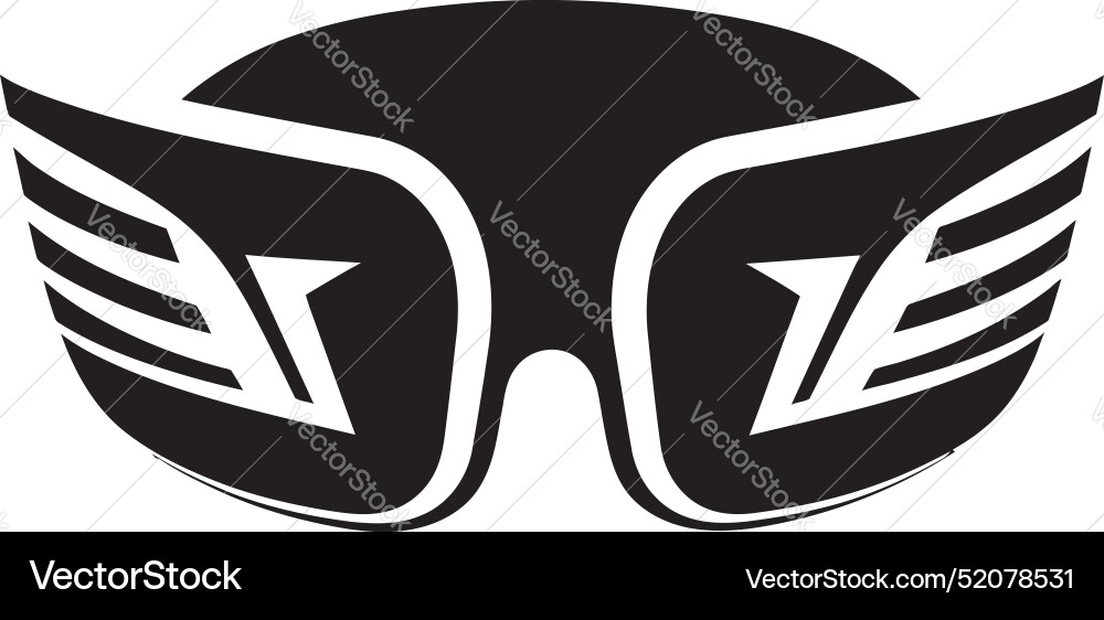 Immersive interface vr goggles logo design techno Vector Image