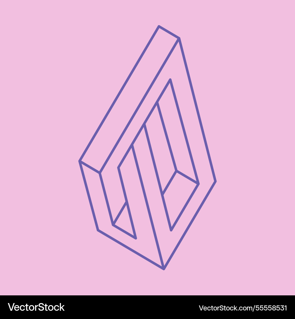 Impossible shapes optical illusion figures – Royalty-Free Vector ...