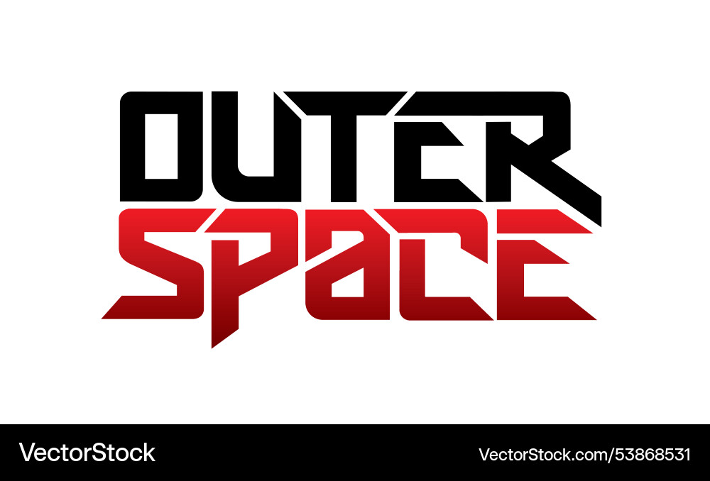 Letter outer space design Royalty Free Vector Image