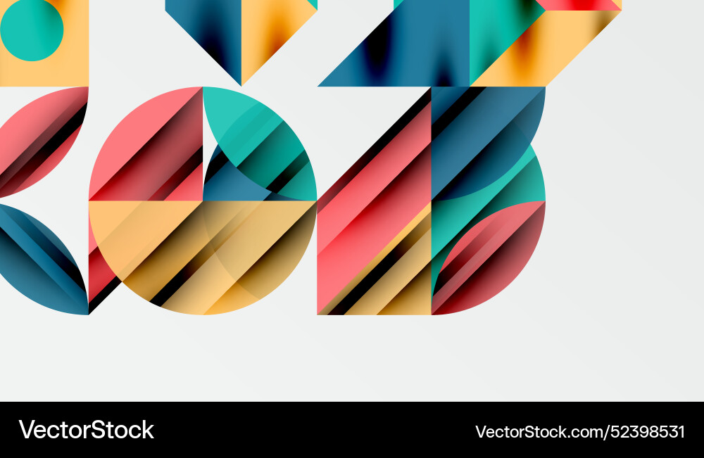 Neo memphis geometric pattern with circles Vector Image