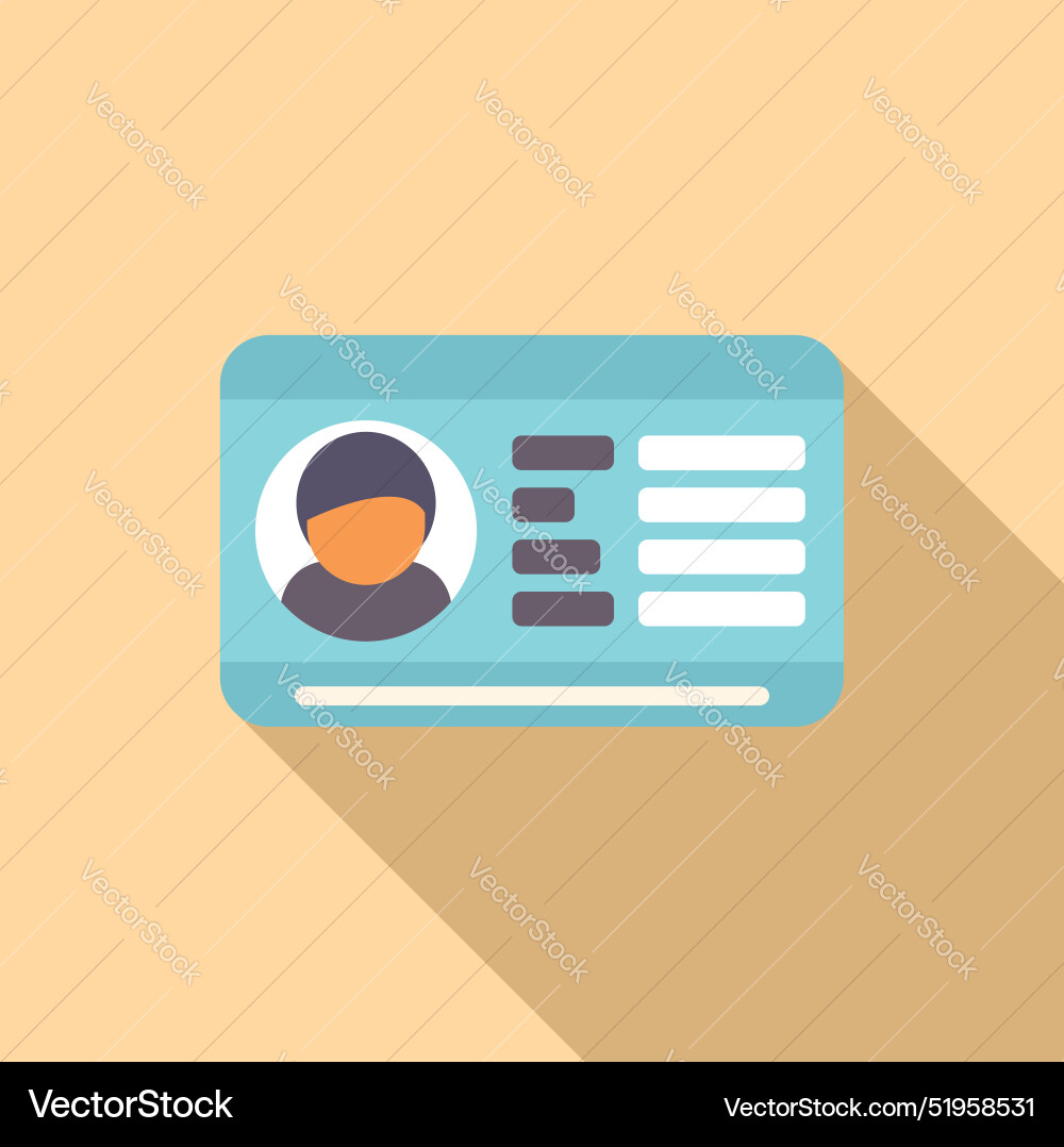 Personal identification card showing photo Vector Image