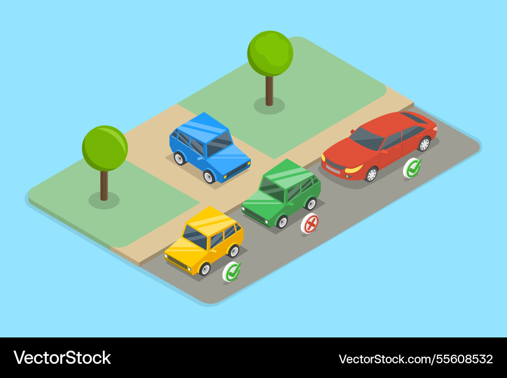 3d isometric flat of bad Royalty Free Vector Image