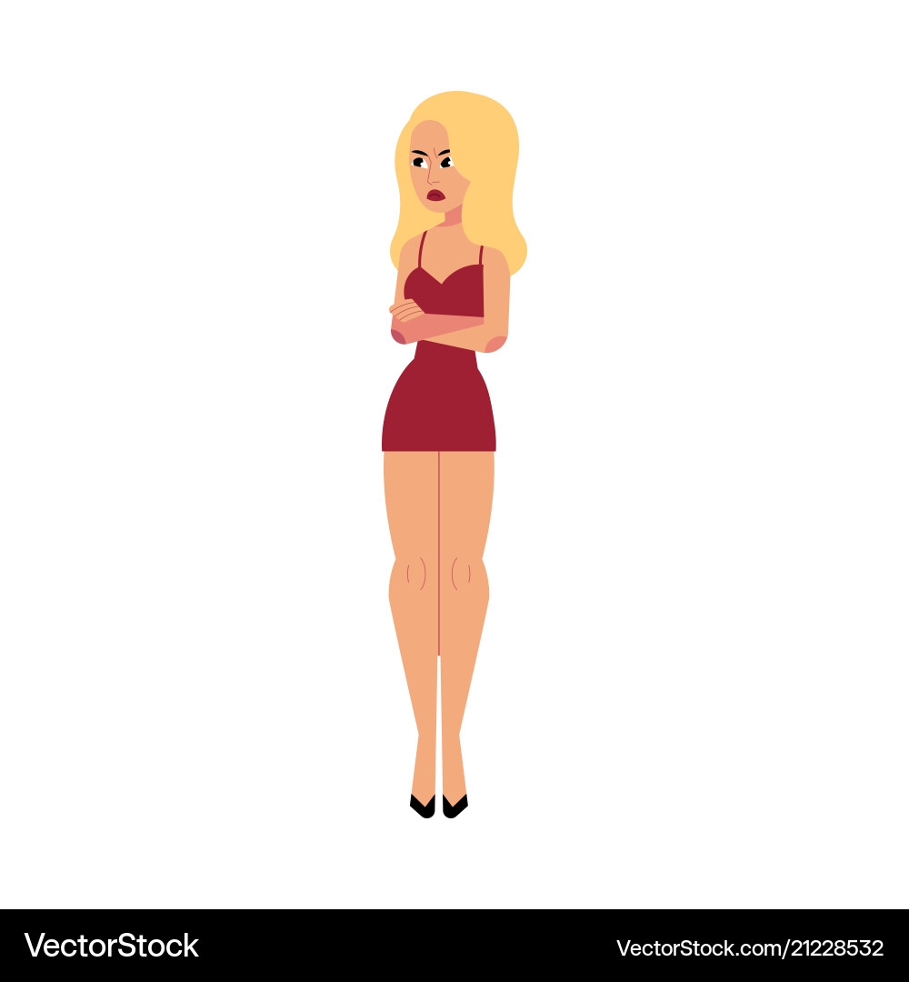 Contempt expression and negative feeling on face Vector Image