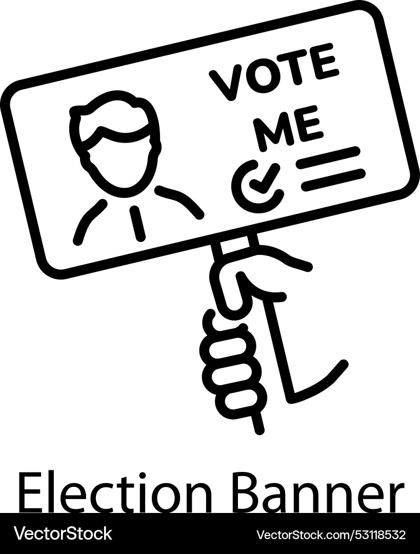 Election banner Royalty Free Vector Image - VectorStock