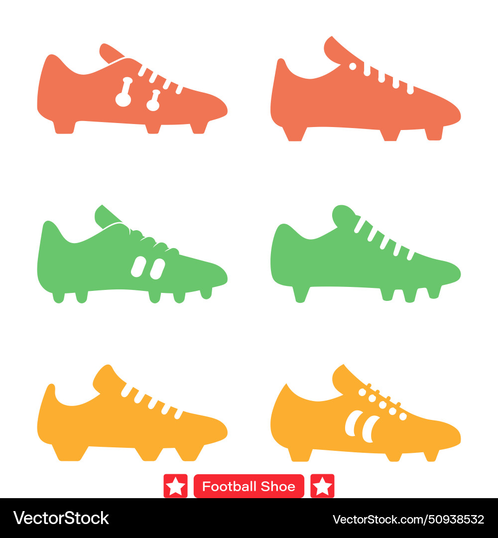 Soccer boot silhouettes for champions unleash Vector Image