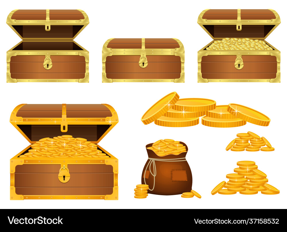 Treasure chest design isolated on white background