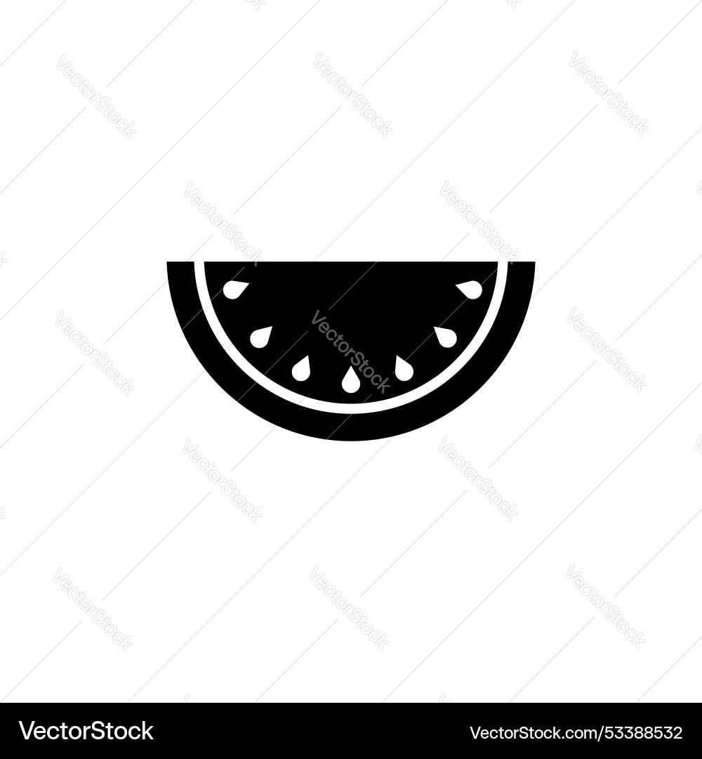 Watermelon icon set water melon slice symbol Vector Image