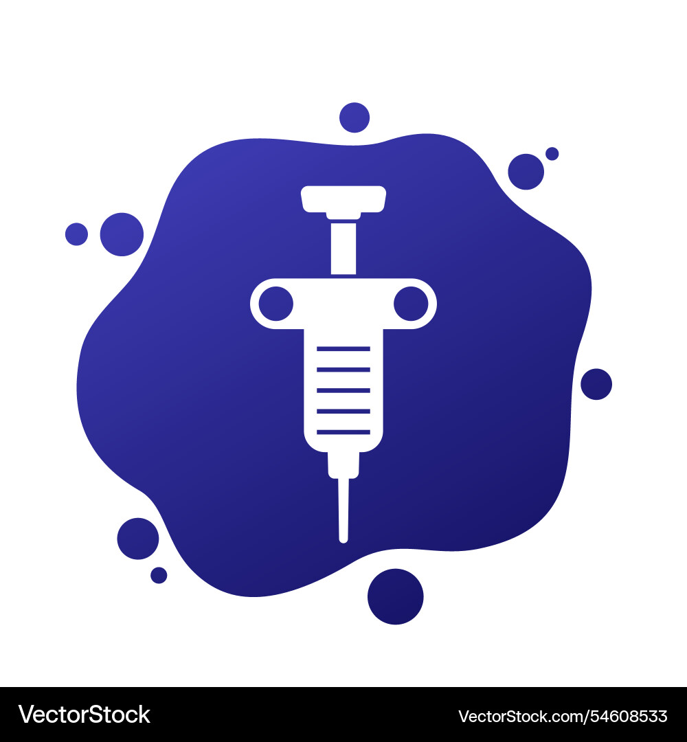 Biopsy needle icon medical device Royalty Free Vector Image