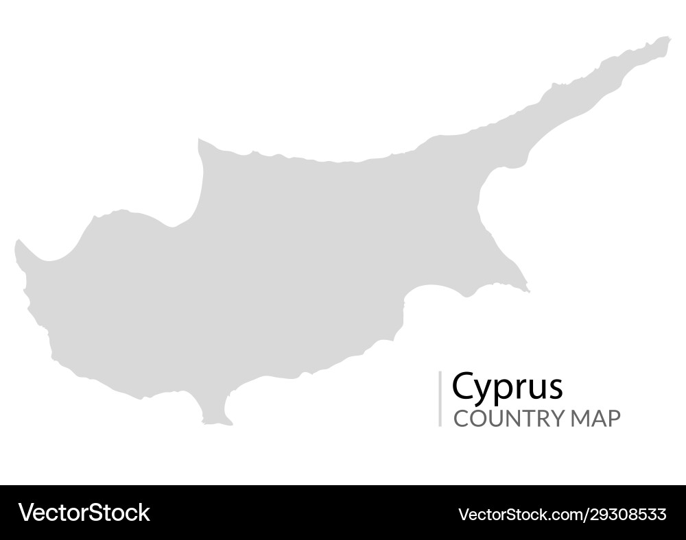 Cyprus map shape icon europe Royalty Free Vector Image