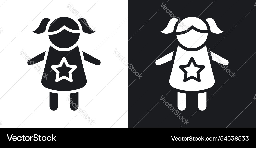 Doll icon Royalty Free Vector Image - VectorStock
