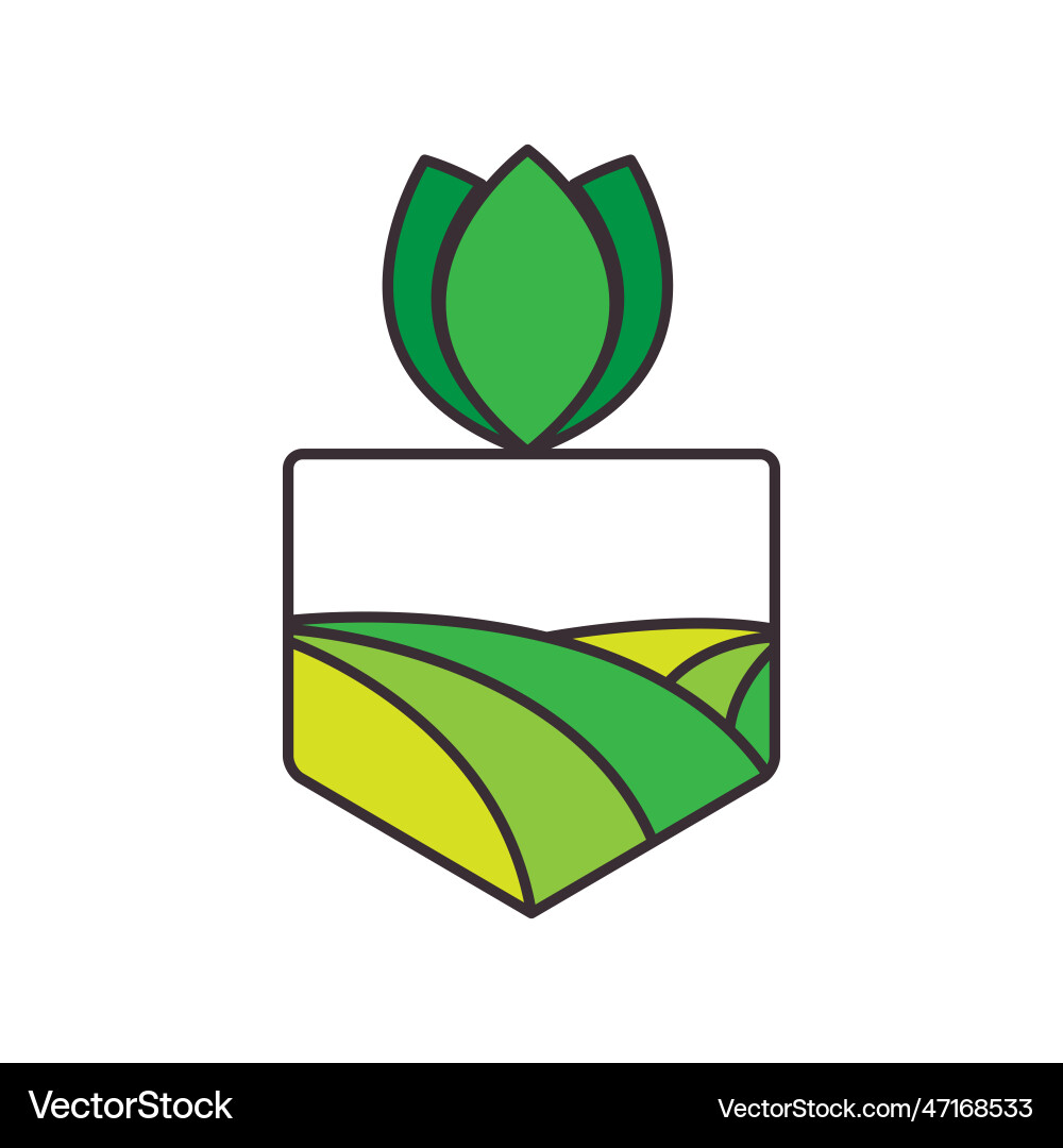 Farm Protection Shield Logo Royalty Free Vector Image