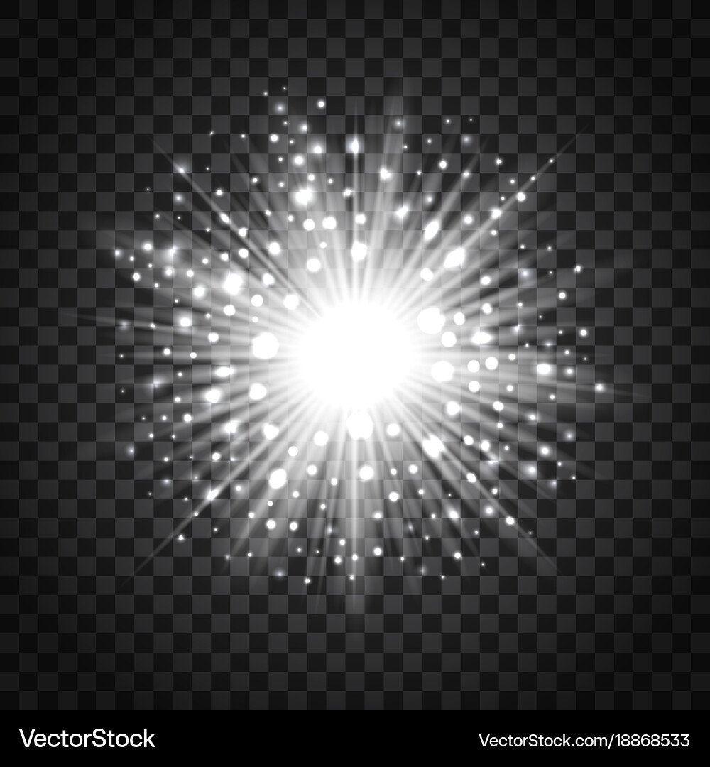 Flash star on transparent background Royalty Free Vector