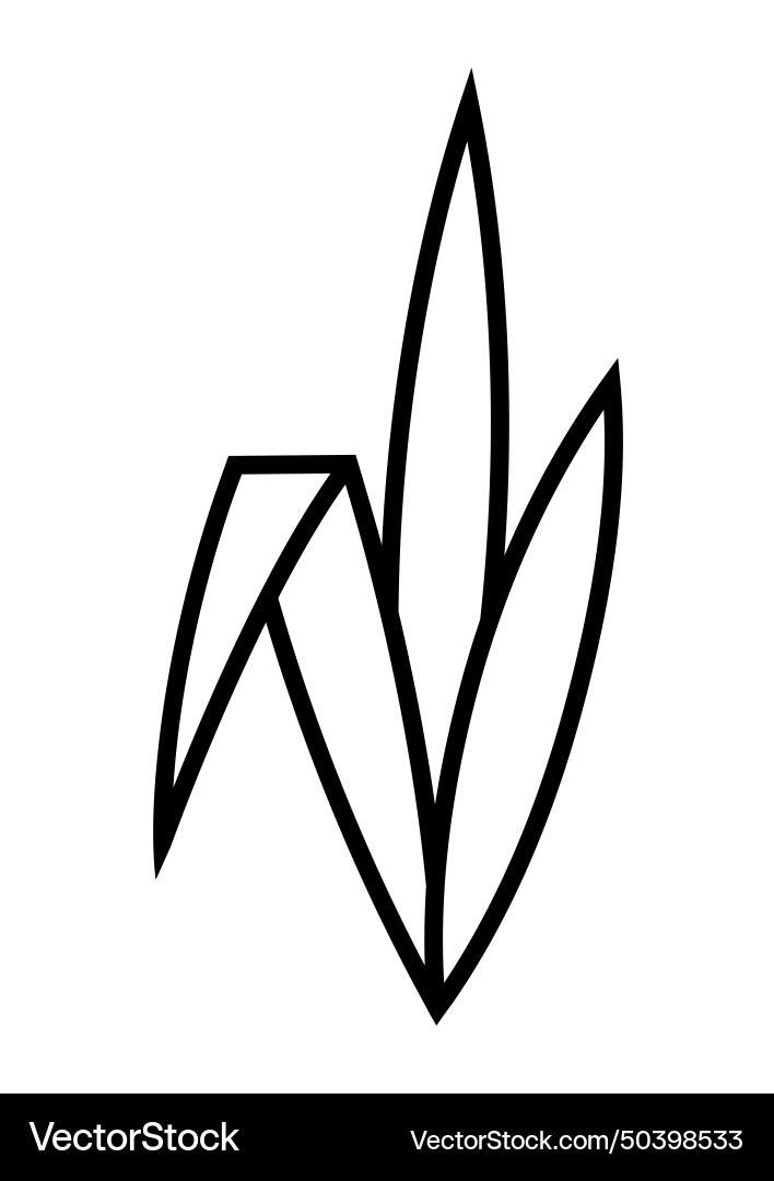 Growing grass sprout agricultural cultivation Vector Image