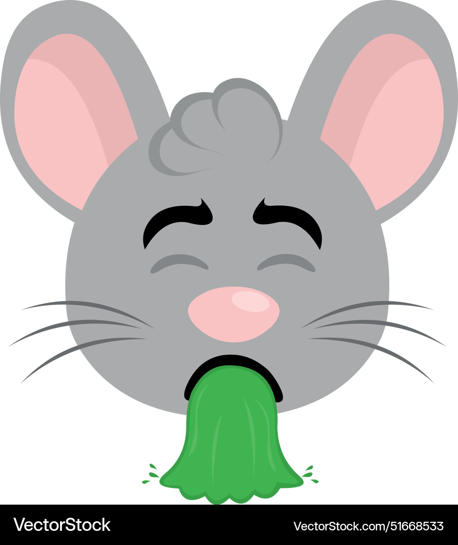 Head mouse vomit Royalty Free Vector Image - VectorStock