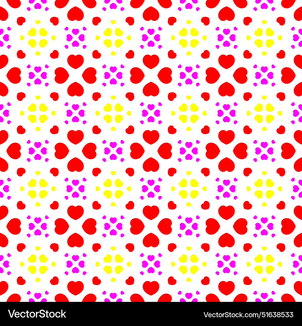 Heart flower pattern Royalty Free Vector Image