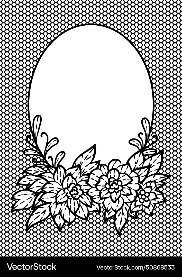 Lace background with flowers embroidery handmade Vector Image