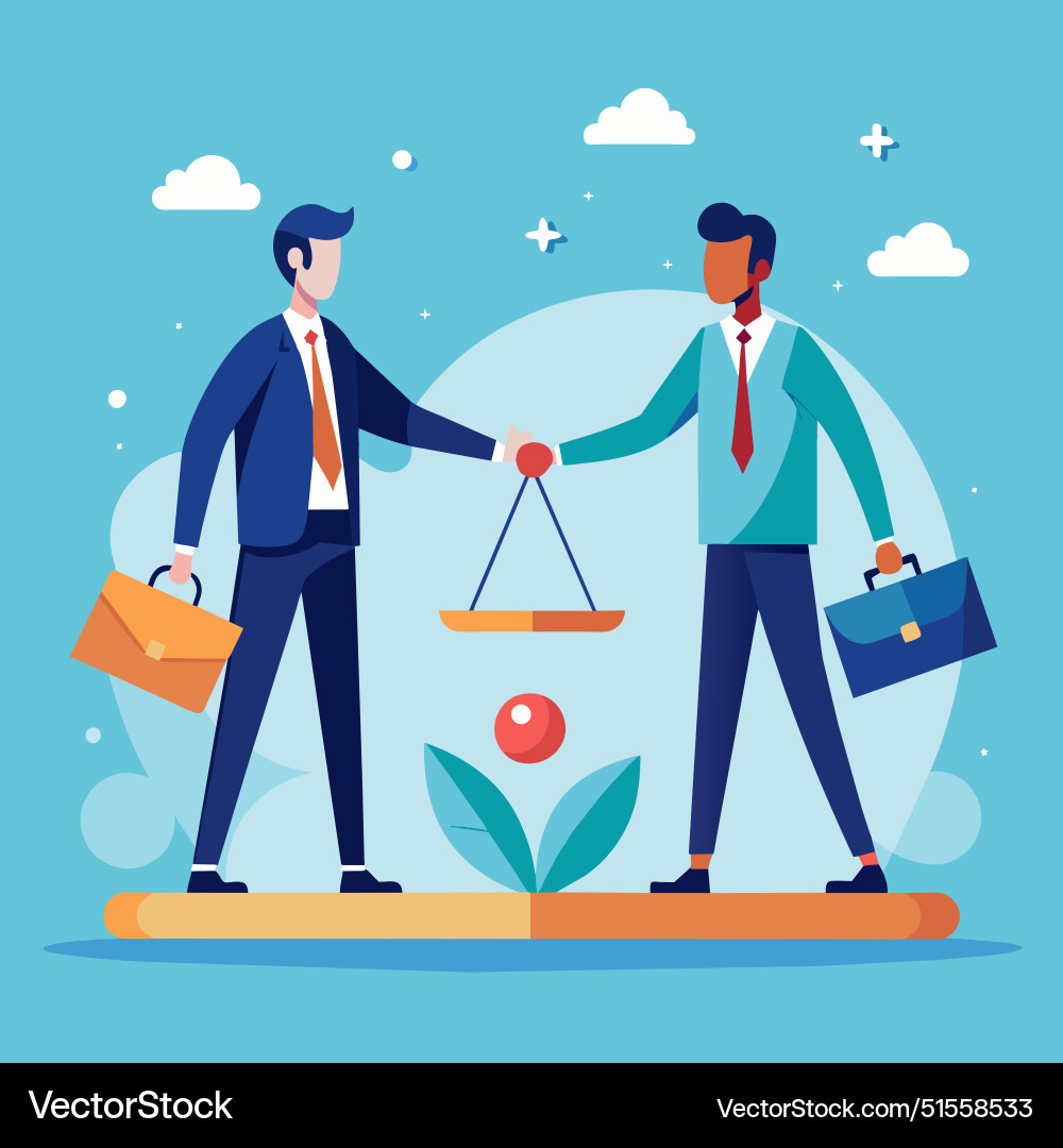 Negotiation for business winning agreement Vector Image