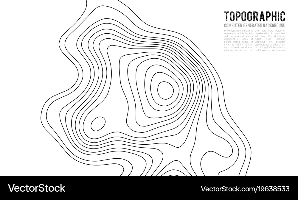 Topographic map contour background topo Royalty Free Vector