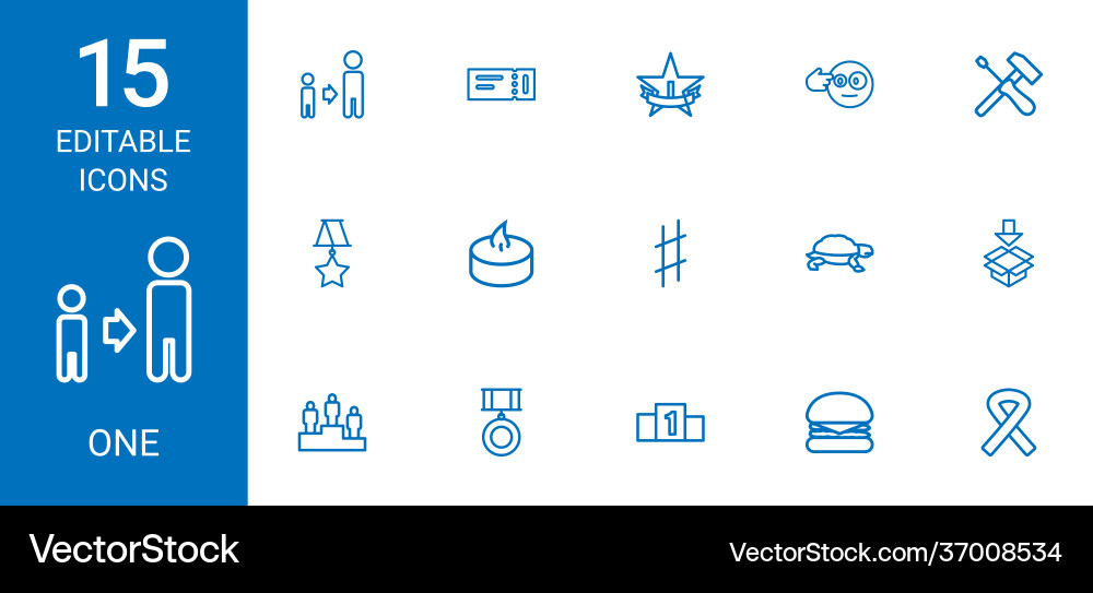 15 Icons Lizenzfreies Vektorbild - VectorStock