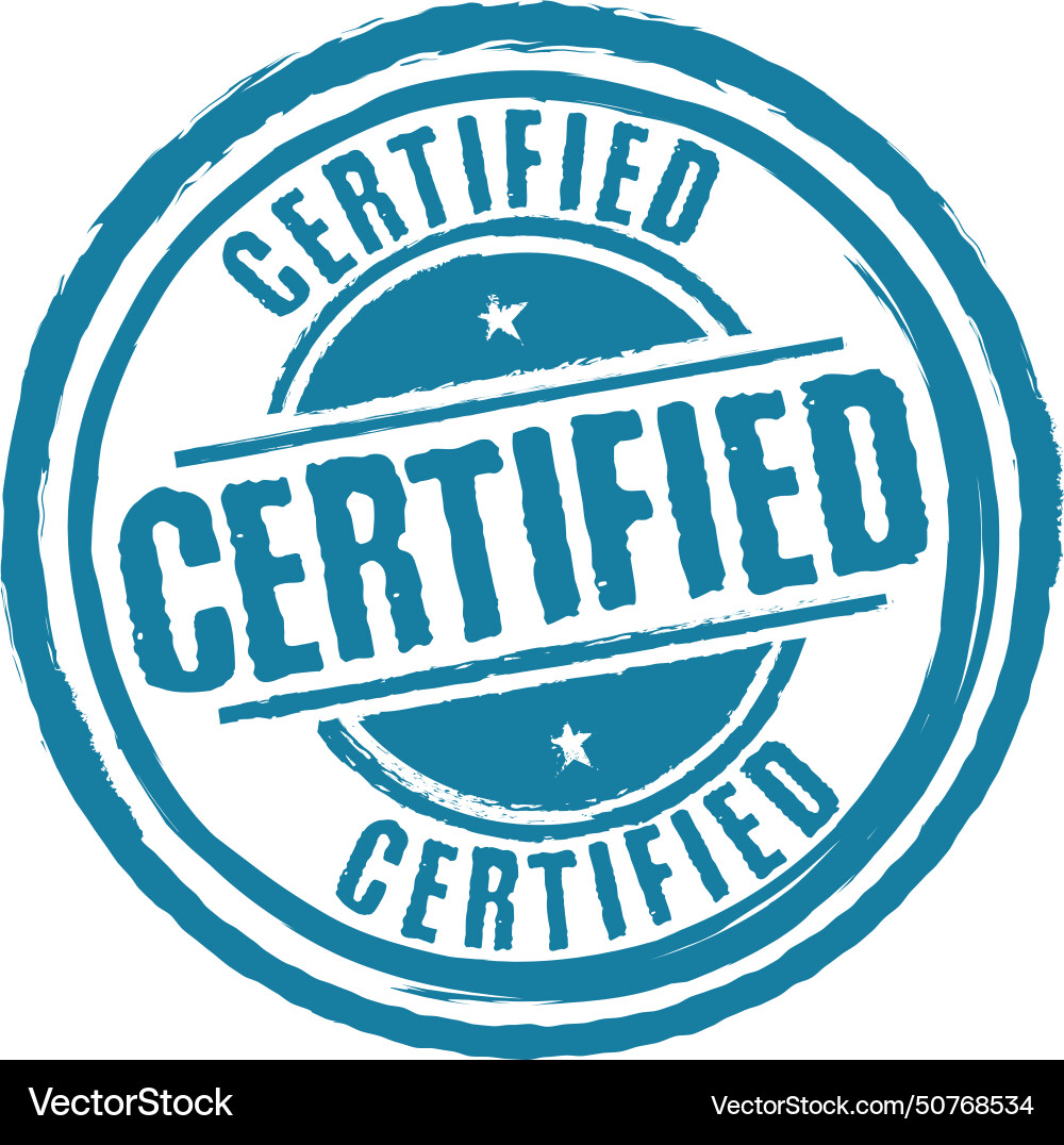 Certified rubber stamp Royalty Free Vector Image