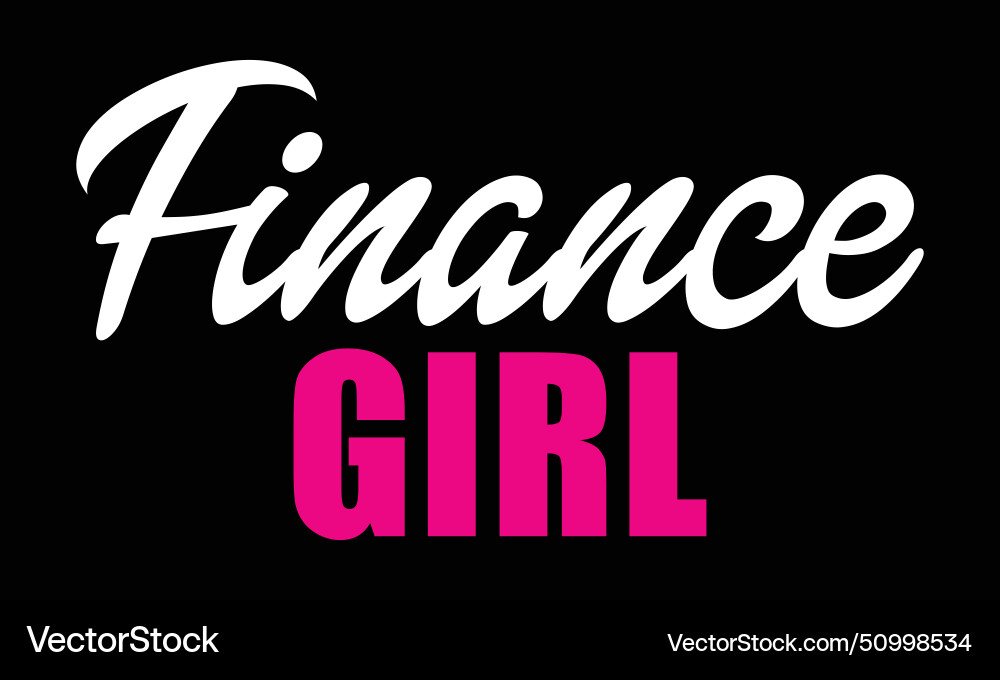 Finance girl Royalty Free Vector Image - VectorStock