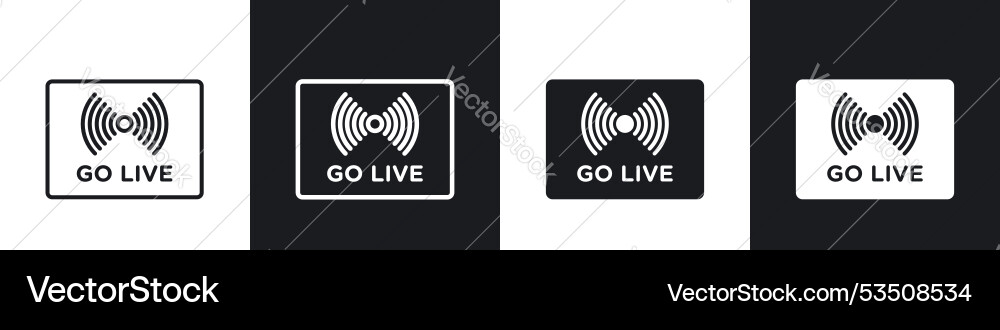 Go liveline in thin line black color flat simple Vector Image