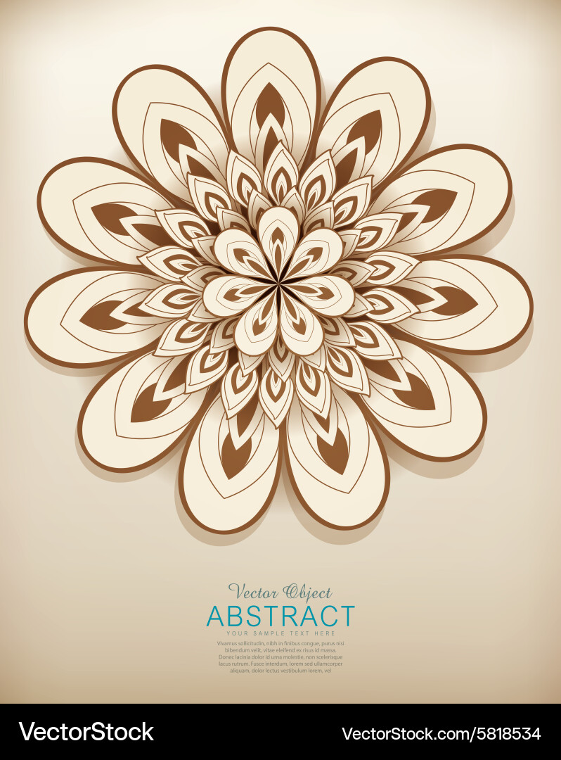 Hand-drawn abstract flowers pattern Royalty Free Vector