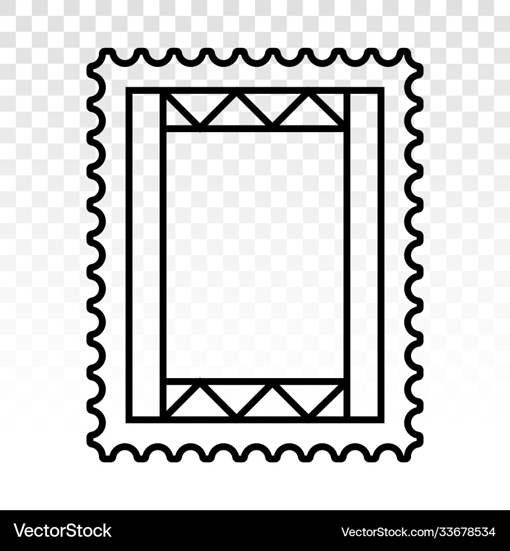 Postage Stamp Clipart Black And White