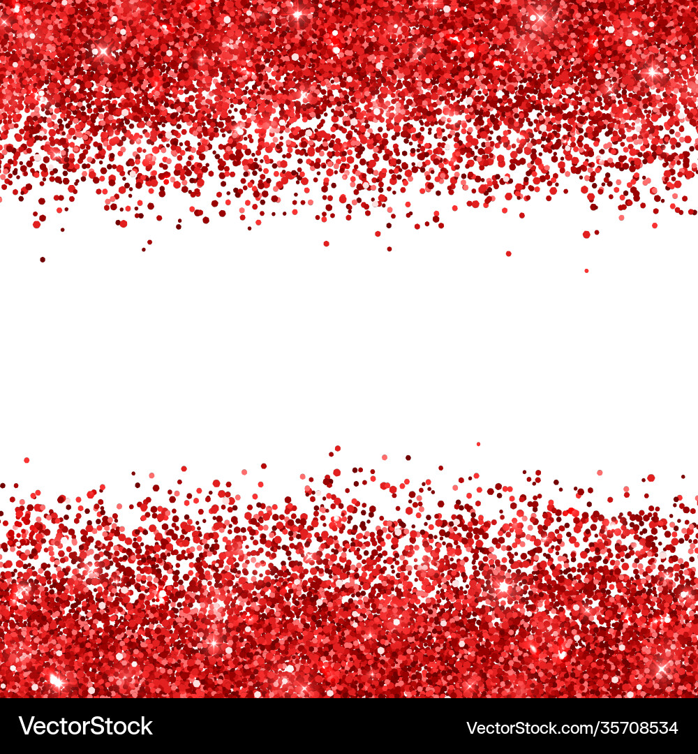 Red glitter on white background Royalty Free Vector Image