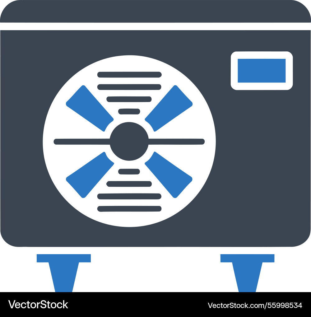 Technician installing air conditioner icon Vector Image