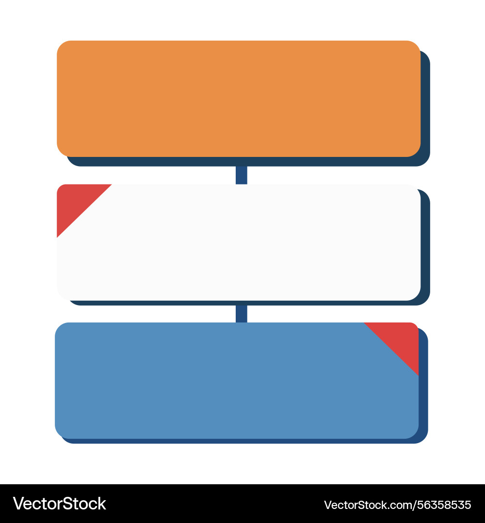 A blank road sign with an arrow icon Royalty Free Vector