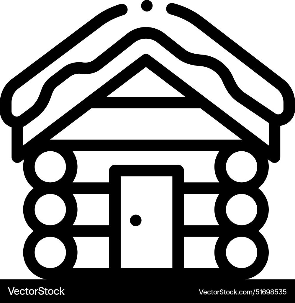 Cabin icon thin linear style design isolated Vector Image