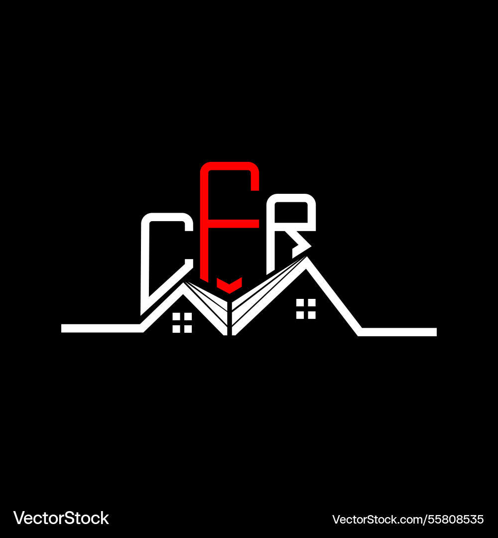 Cfr real state logo design simple and modern Vector Image